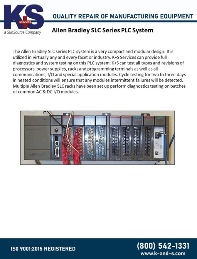 Allen Bradley SLC Series PLC System - K+S Services