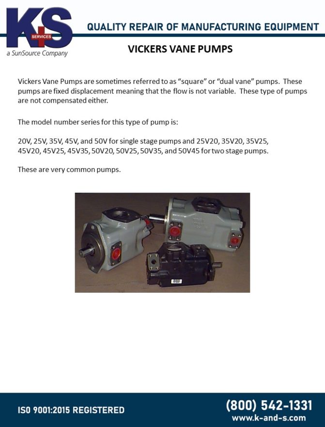 Vickers Vane Pumps - K+S Services